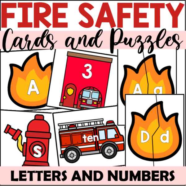 Fire Safety Alphabet and Number Flash Cards and Puzzles | Made By Teachers