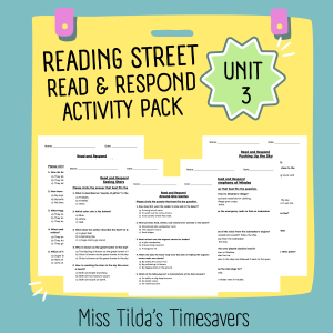 Grade 3 Reading Street Unit 3 Review Assessments Bundle - Made By Teachers