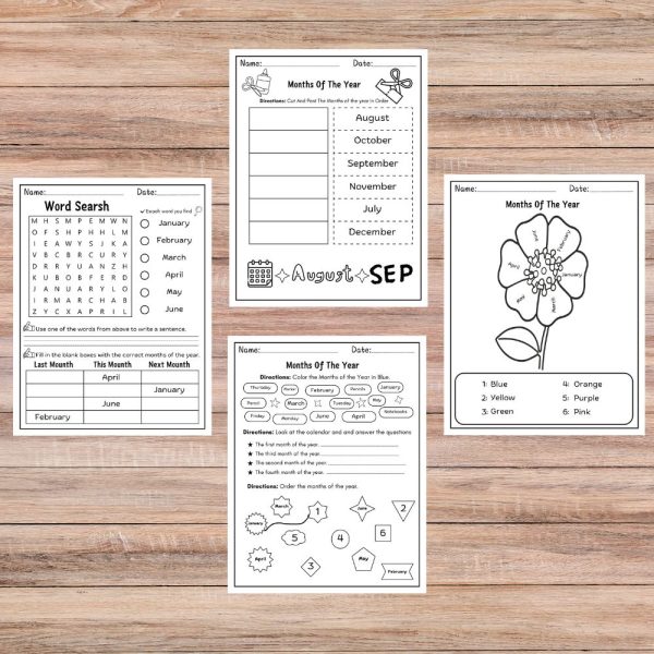 Months of the Year Worksheets: Engaging Learning Activities | Made By ...