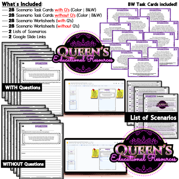 Organizational Skills Scenarios | Time Management Scenarios | Situation ...