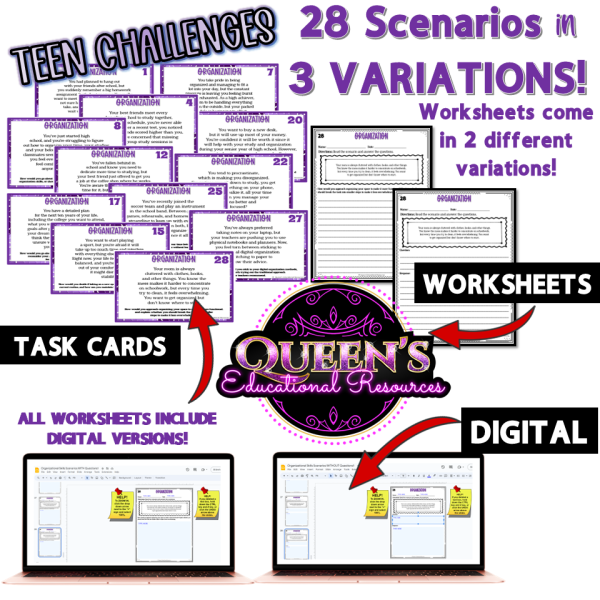 Organizational Skills Scenarios | Time Management Scenarios | Situation ...