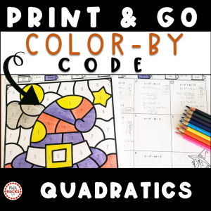 Halloween Quadratics Complete The Square a Is 1 Coloring Page 9th Grade ...