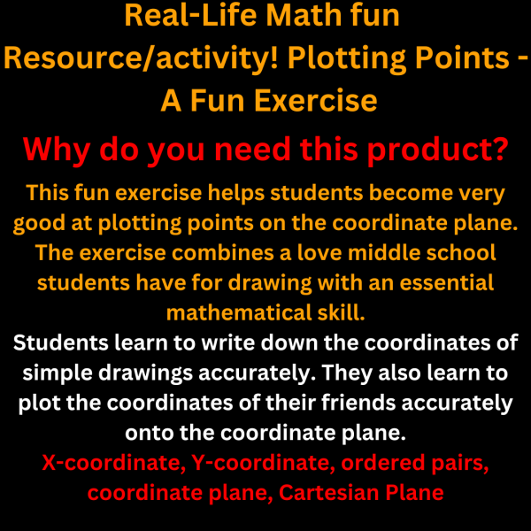 Real-Life Math Coordinate Plane activity. Plotting Points - A Fun Arty ...