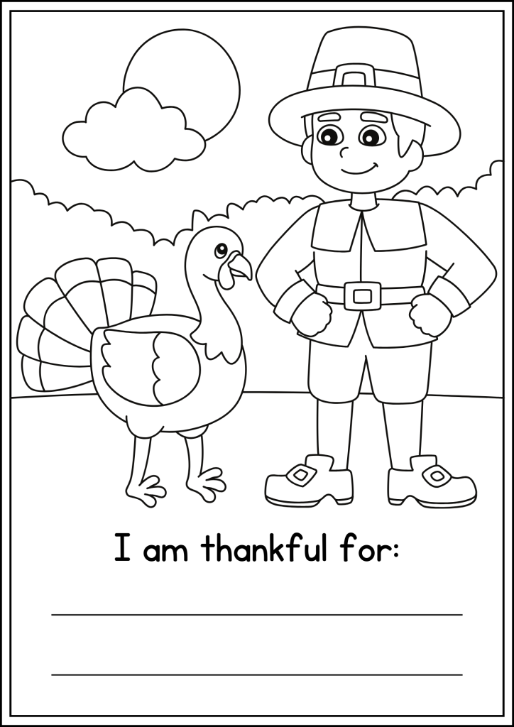 Thanksgiving Coloring Pages for Grade 1 - Thankful Thanksgiving ...