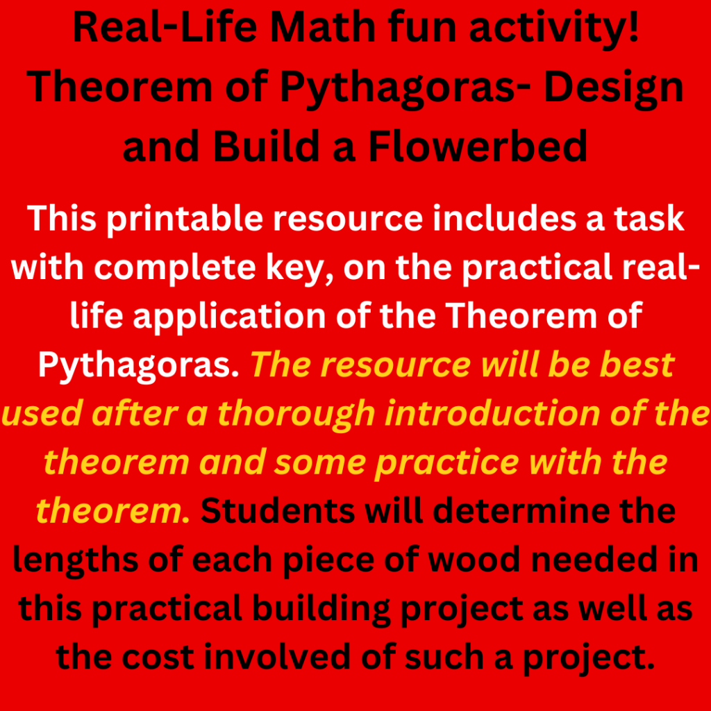 Theorem of Pythagoras in Real-Life - Designing and Building a Flowerbed ...