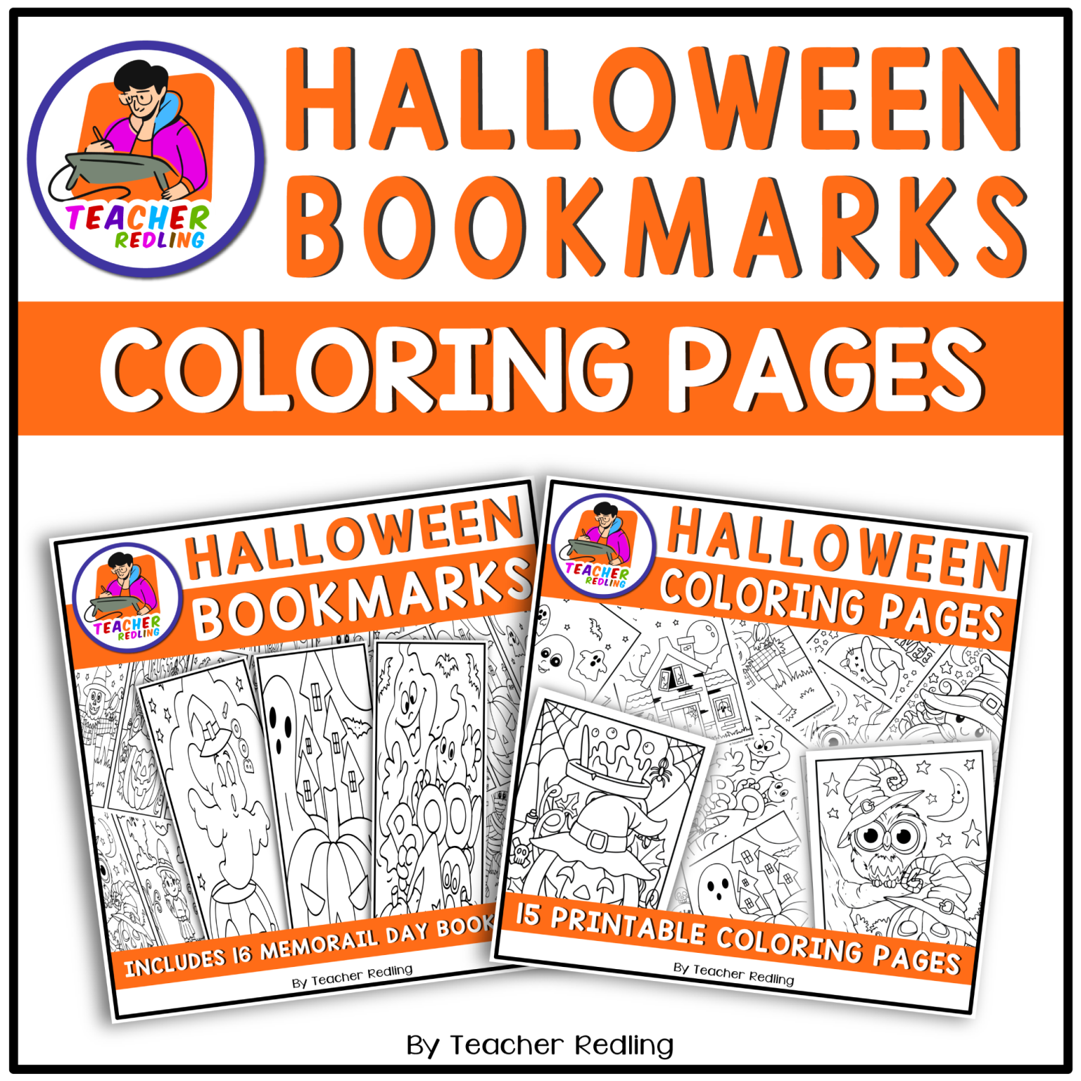 Halloween Bookmarks Bundle for Preschool/Pre-K | October Coloring ...