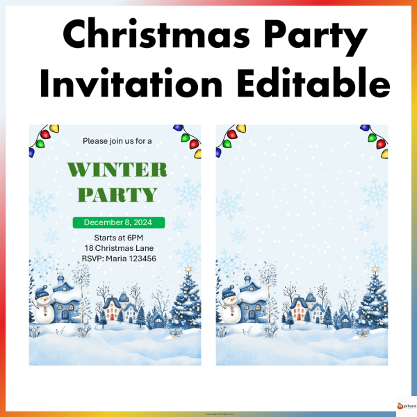 Christmas Party Invitation - EDITABLE | Made By Teachers