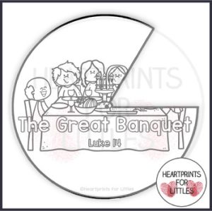 The Parable of the Great Banquet Bible Story Wheel, Bible Craft, Luke ...