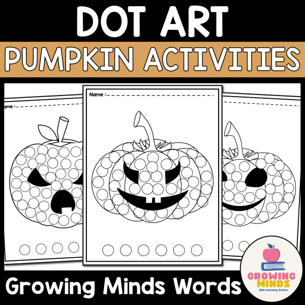 Pumpkin Halloween dot Art Printable - Dot Q-tip Painting Activities ...