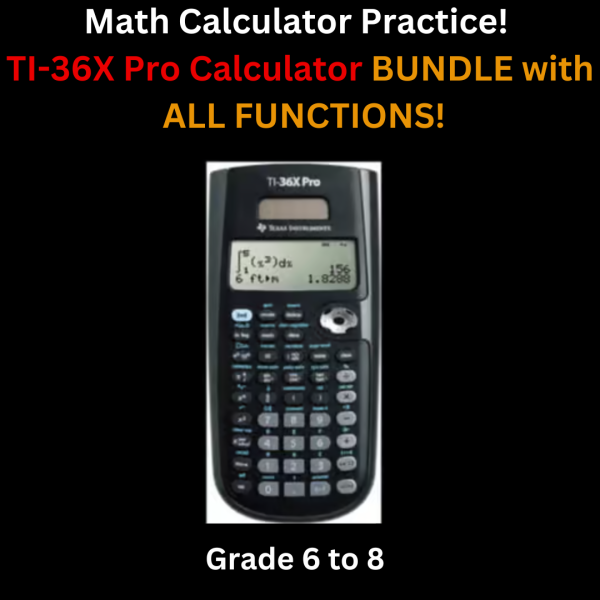 Math Calculator Practice! TI-36X Pro Calculator BUNDLE with ALL ...