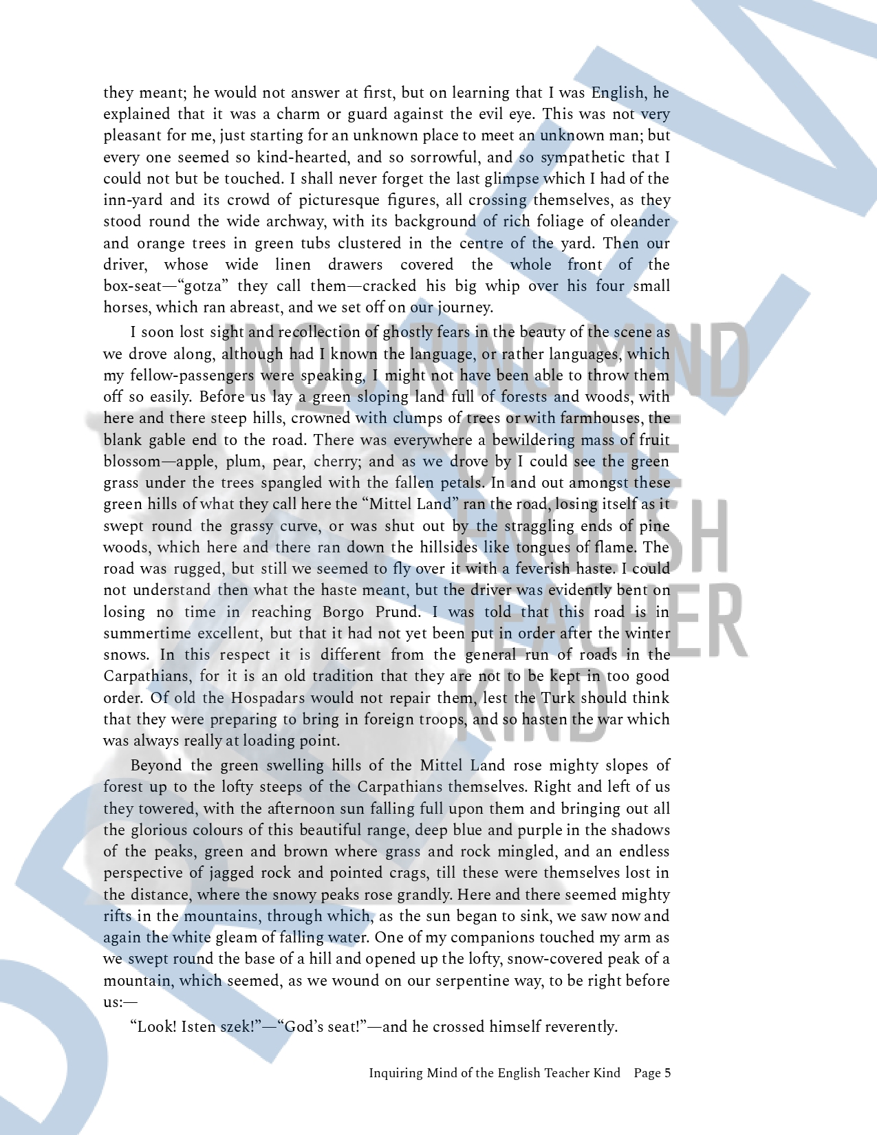 Dracula Chapter 1 Close Reading Analysis Worksheet and Answer Key ...