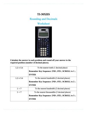 Calculator Bundle TI-30XIIS Calculator Rounding and Decimals TASK and ...
