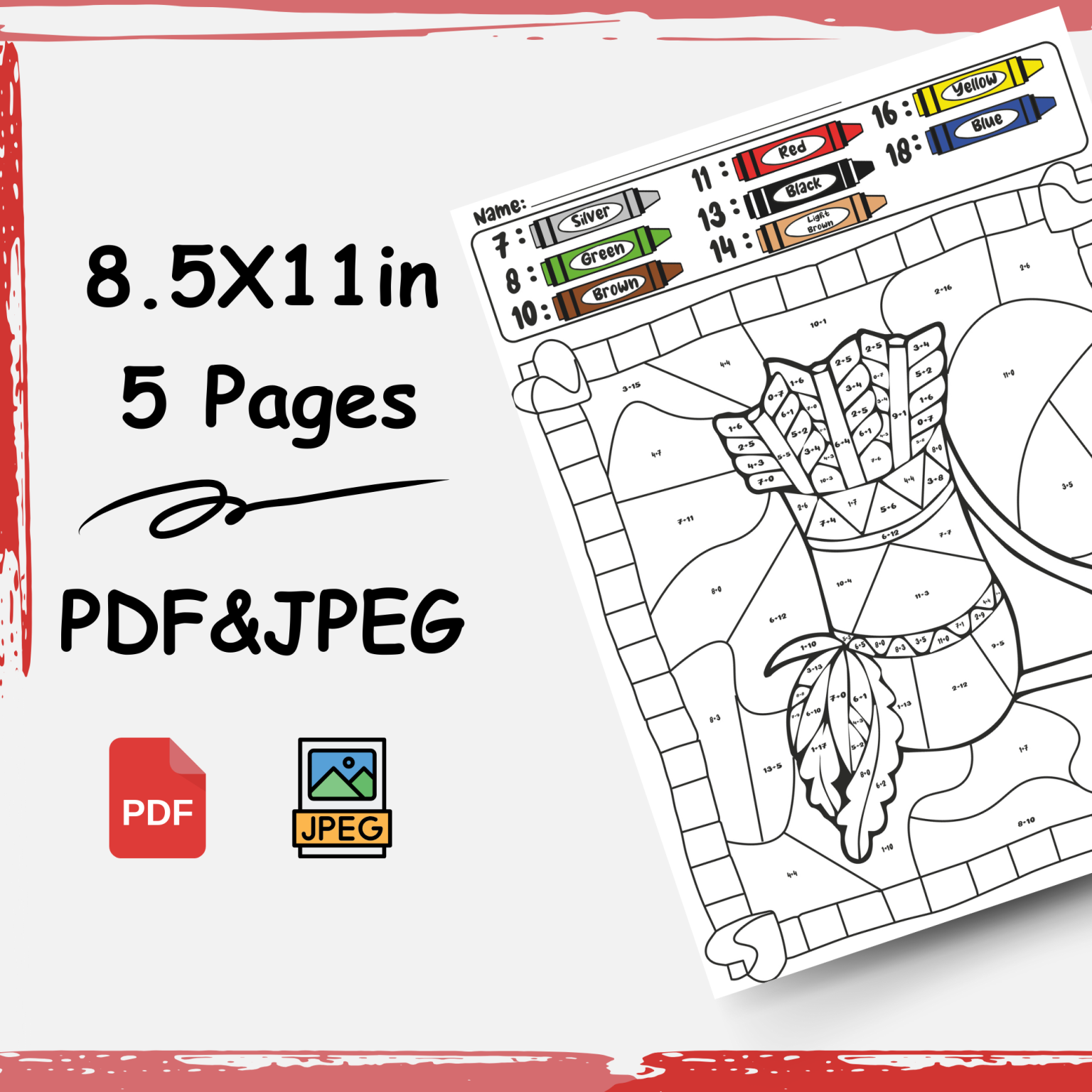 Native American Heritage Month Color by Code Addition Activity - Made ...