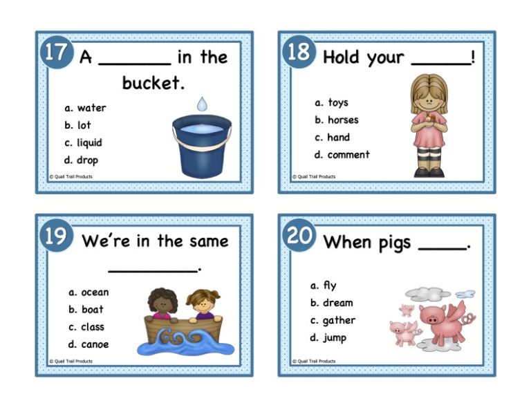 IDIOMS Task Cards | Made By Teachers