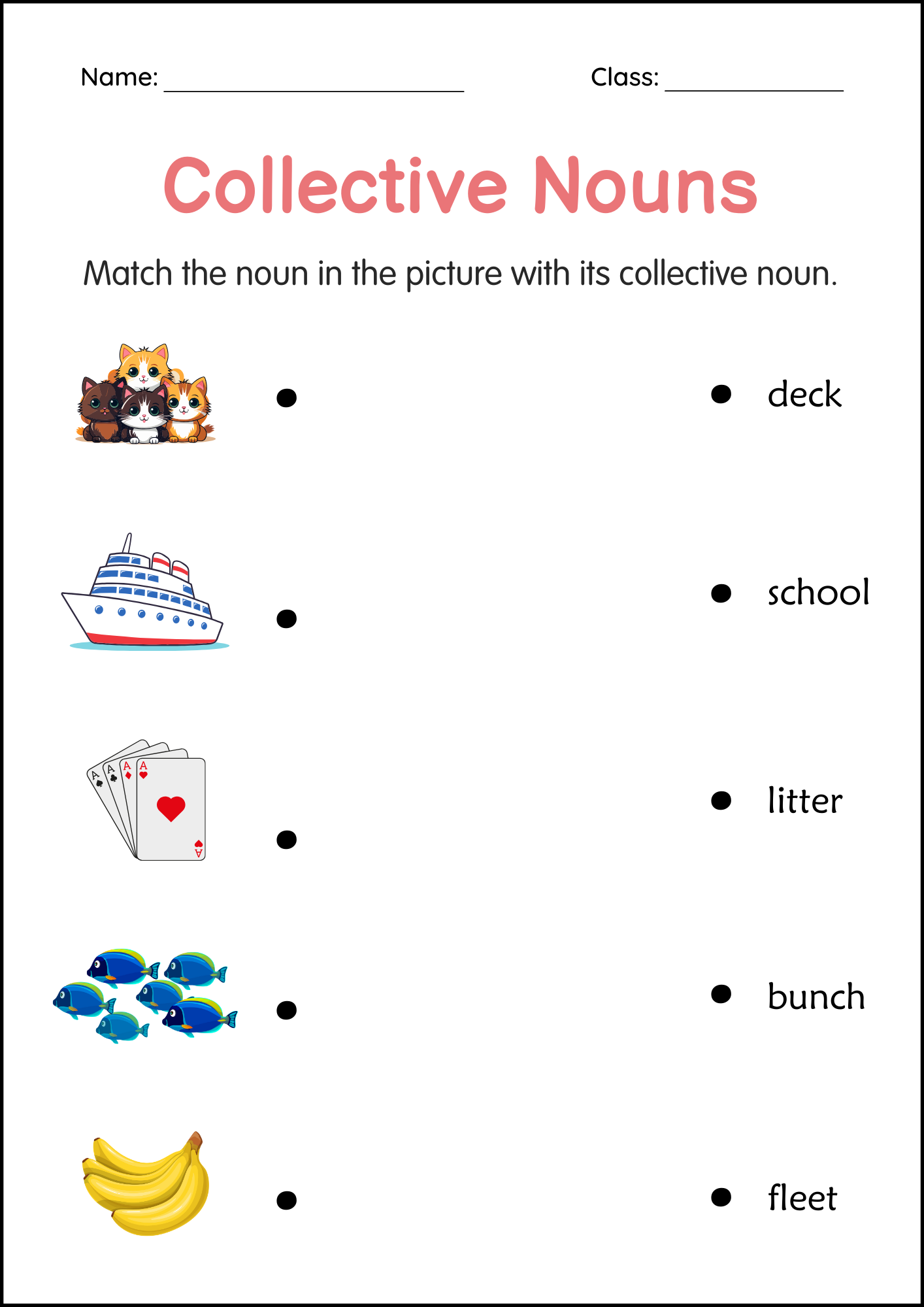 2nd grade Collective Nouns Grammar Practice Activities Worksheets ...