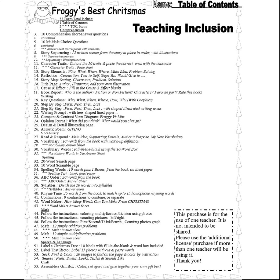Froggy's Best Christmas Read Aloud Book Study Companion Reading ...