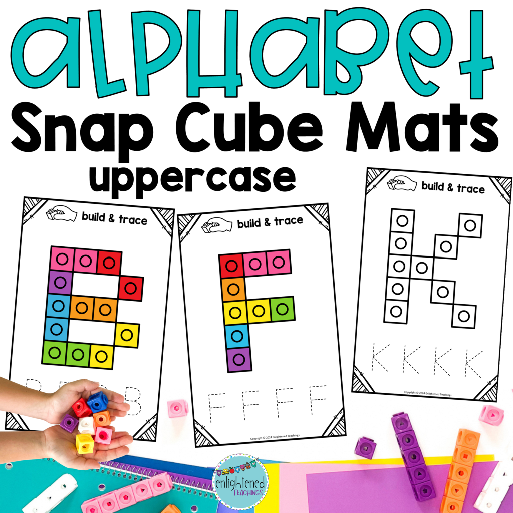 Uppercase Alphabet Snap Cube Mats Letter Snap Cube Mats Alphabet ...