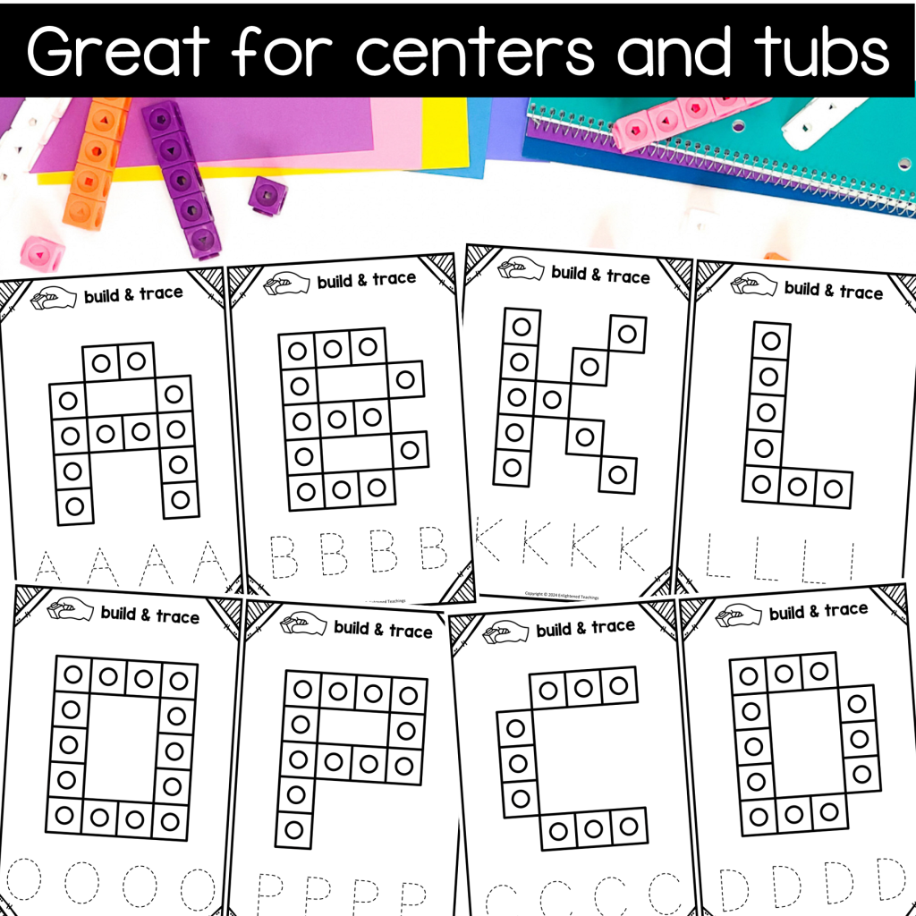 Uppercase Alphabet Snap Cube Mats Letter Snap Cube Mats Alphabet ...