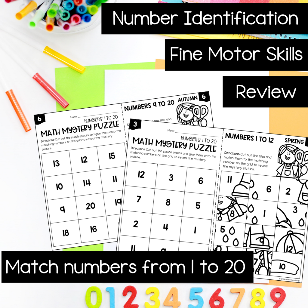 Seasonal Number Worksheet Mystery Puzzles BUNDLE Seasonal Number ...