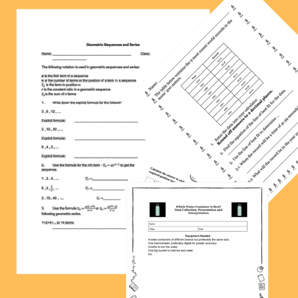 35 Real-Life Math Applications for Algebra 1 Algebra 2 Pre-Calculus ...