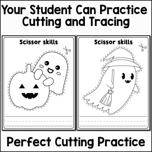 Ghost Halloween Scissor Skills Cutting Practice and writing Activity ...