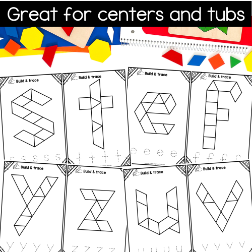 Lowercase Alphabet Pattern Block Mats Letter Pattern Block Mats ...
