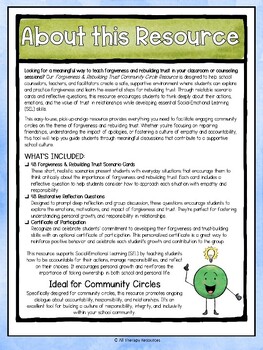 FORGIVENESS & TRUST RESTORATIVE COMMUNITY CIRCLES Questions | Made By ...