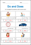 Beginner Do and Does Grammar Activity Worksheets for Grade 2 | Made By ...