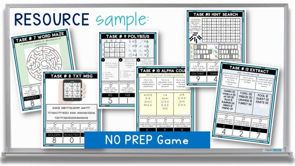 Thanksgiving Escape Room Printable Activity Packet 12 Puzzles Breakout ...