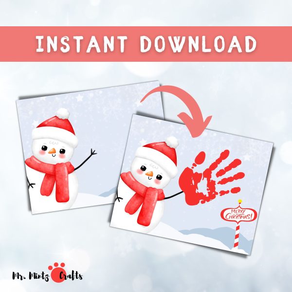 Christmas Snowman Handprint Craft for Kids | Merry Christmas Keepsake ...
