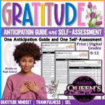 Gratitude Anticipation Guide and Self-Assessment | Thankfulness ...
