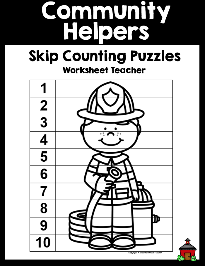 Camping Number Sequence B&W Picture Puzzles | Made By Teachers