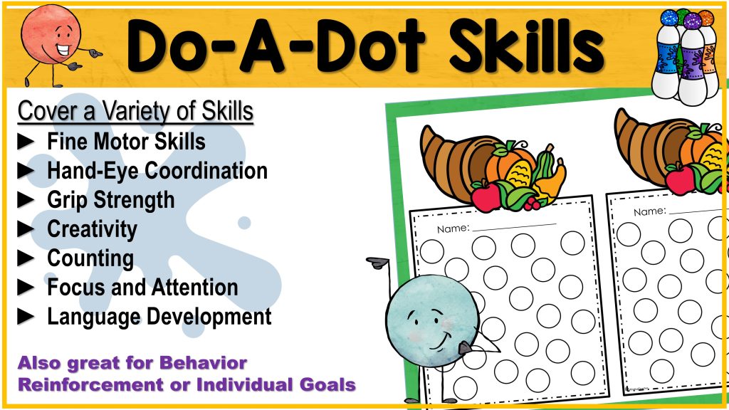 Thanksgiving Do-A-Dot Marker Color & Dot Dauber Activity or Sticker ...