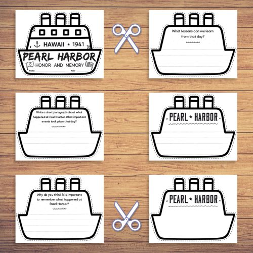 Pearl Harbor Craft and Reflective Writing Activity - Made By Teachers