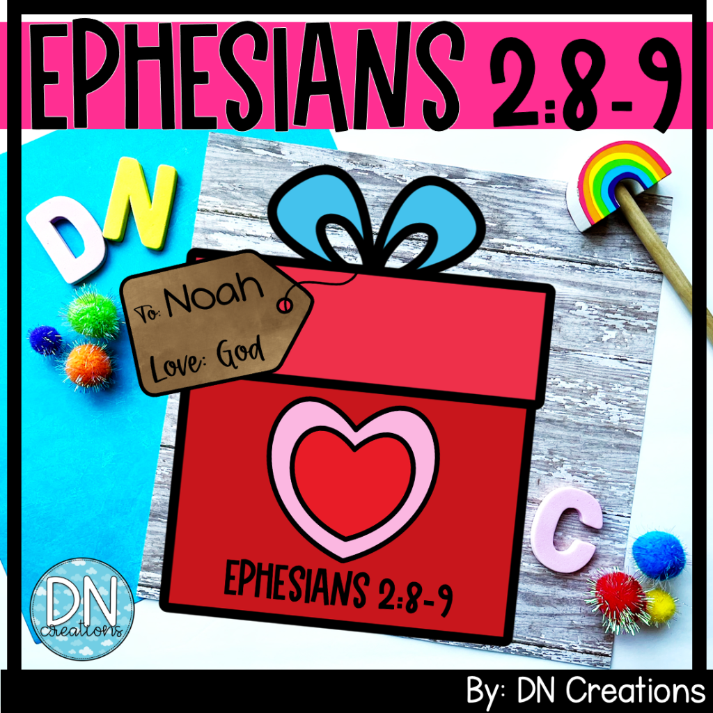 Ephesians 2:8-9 Bible Craft | Gift of Jesus Craft | Grace Sunday School ...