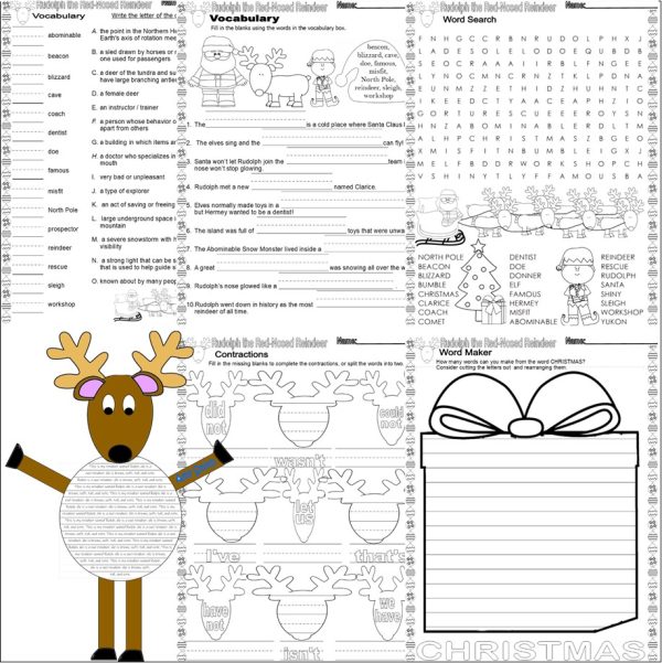 Rudolph the Red-Nosed Reindeer Christmas Read Aloud Book Companion ...