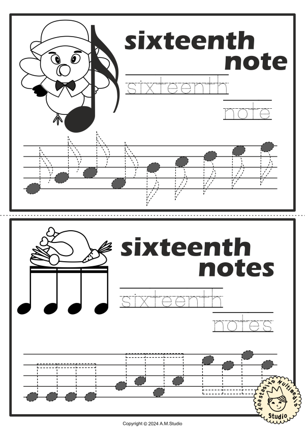 Music Tracing Task Cards for Thanksgiving | Made By Teachers