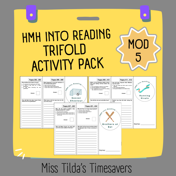 Grade 3 HMH into Reading Module 5: Question and Answer Trifolds Bundle ...