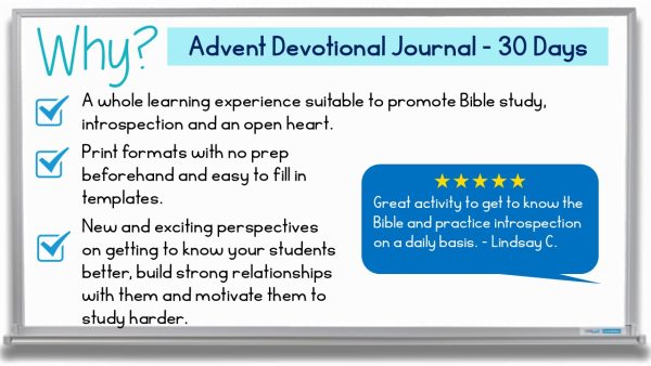 Advent Devotional Journal Christmas Journaling Writing 30 Daily Bible ...