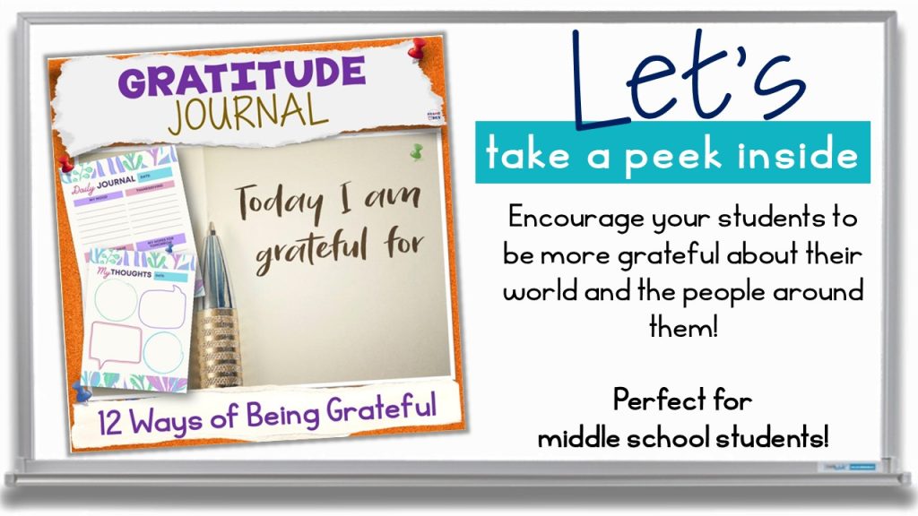 Gratitude Journal Daily Warm Up SEL Writing I Am Grateful For ...