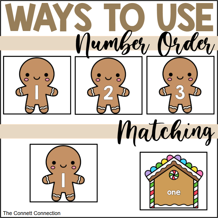 Gingerbread Alphabet and Number Flash Cards and Puzzles | Made By Teachers