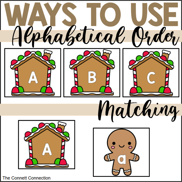 Gingerbread Alphabet and Number Flash Cards and Puzzles | Made By Teachers
