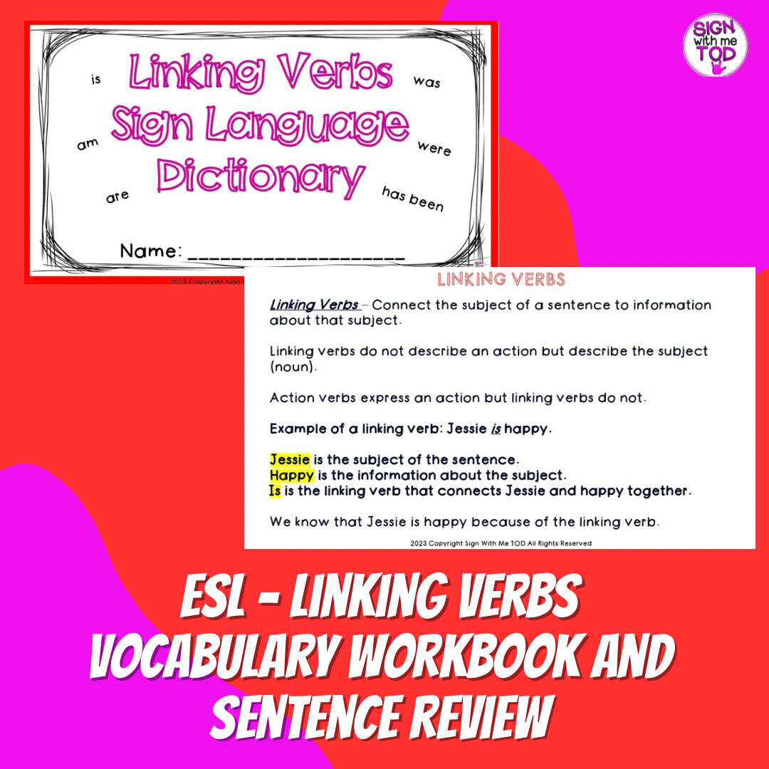 Deaf Education ASL & English Singular and Plural Nouns Sentence ...