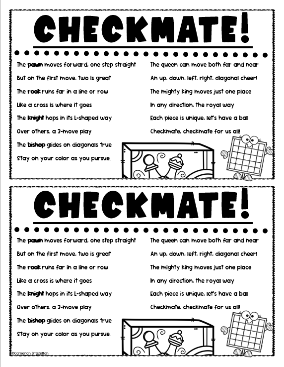 After School Chess Club Poem - Made By Teachers