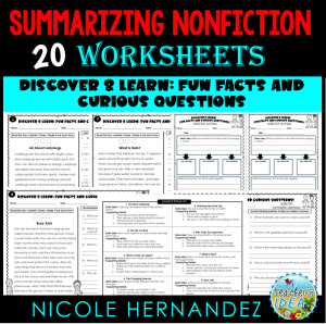 Summarizing NON-FICTION Worksheets - Made By Teachers
