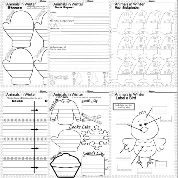Animals in Winter Read Aloud Book Study Companion Reading Comprehension ...
