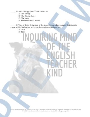 "Seventh Grade" by Gary Soto Quiz and Answer Key (Coming-of-Age Short ...
