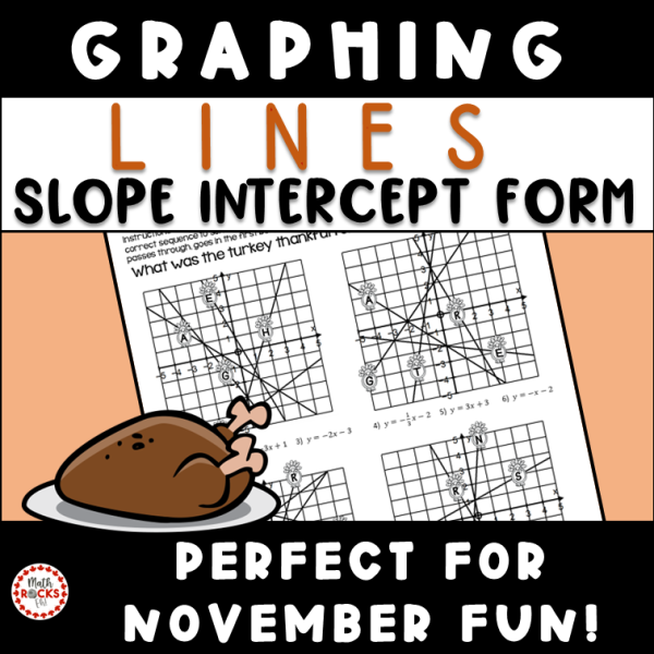Graphing Linear Equations Thanksgiving Math Puzzle Activity Worksheet ...