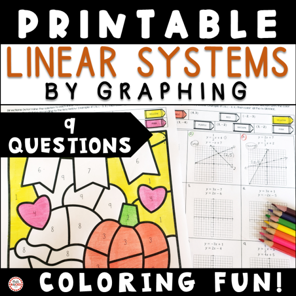Thanksgiving Solve Systems of Linear Equations By Graphing Coloring ...