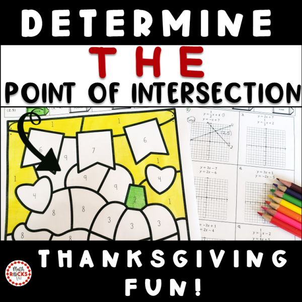 Thanksgiving Solve Systems of Linear Equations By Graphing Coloring ...